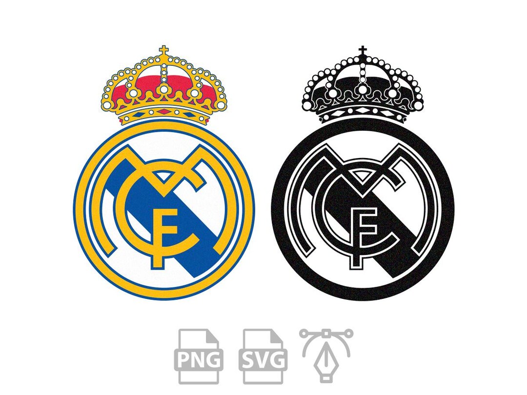 Real Madrid Logo SVG Vector File. Full Color and monochromatic version ...