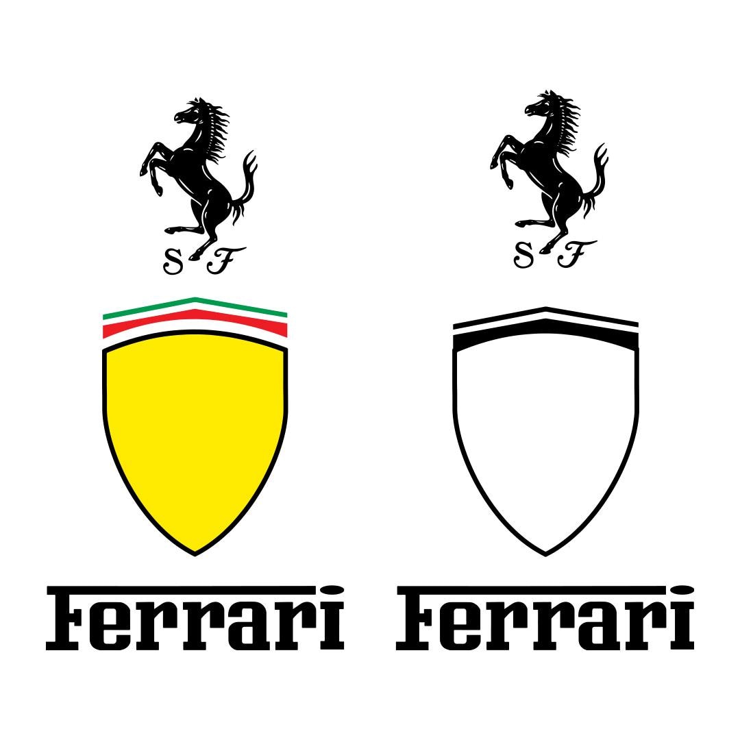 Ferrari Logo SVG Vector File. Full Color and Monochromatic Version ...