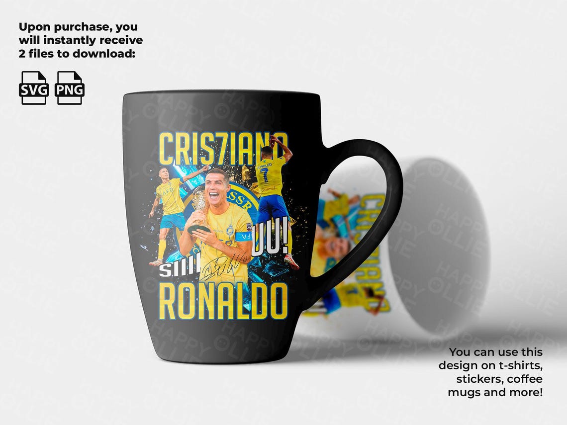 Cristiano Ronaldo Clip Art Digital Download PNG & SVG CR7 /printable T ...