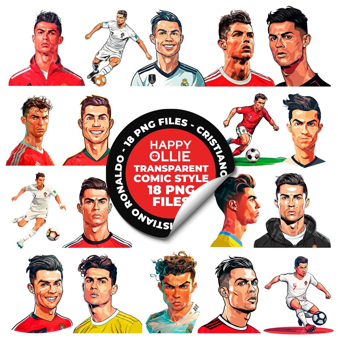 Cristiano Ronaldo Comic PNG, CR7 Png, Stickers Ronaldo Png, GOAT ...