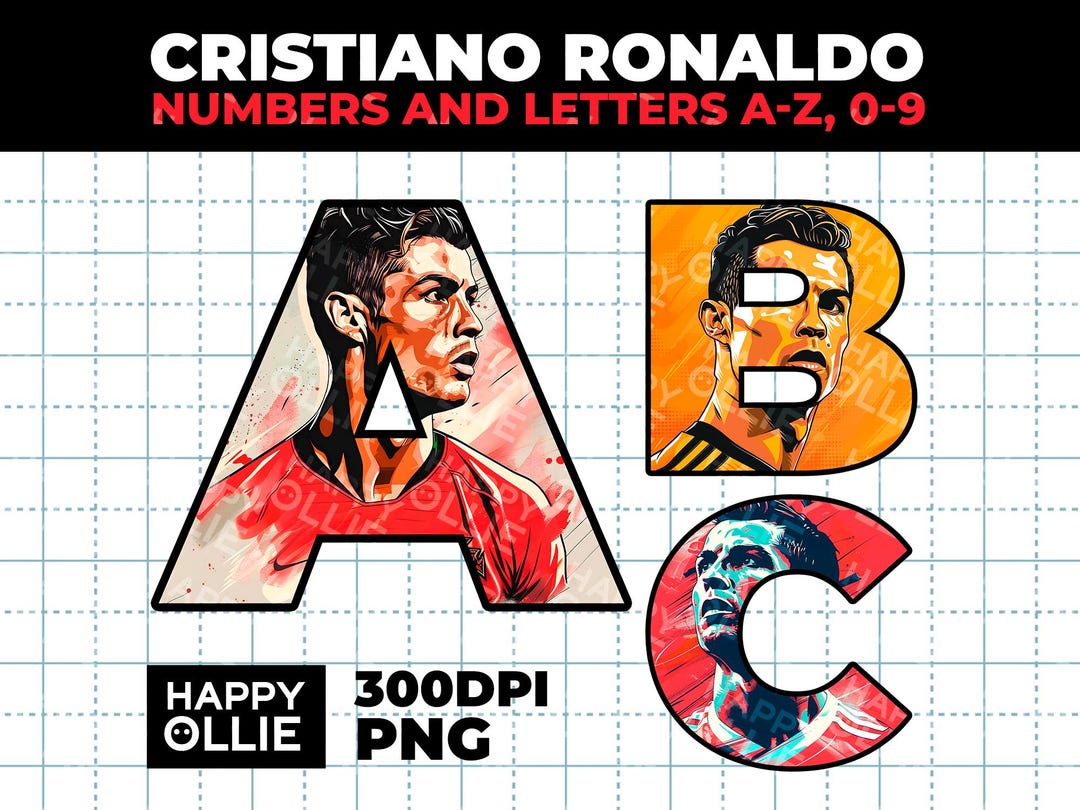 Cristiano Ronaldo Alphabet PNG CR7 Birthday Cristiano Ronaldo Letters ...