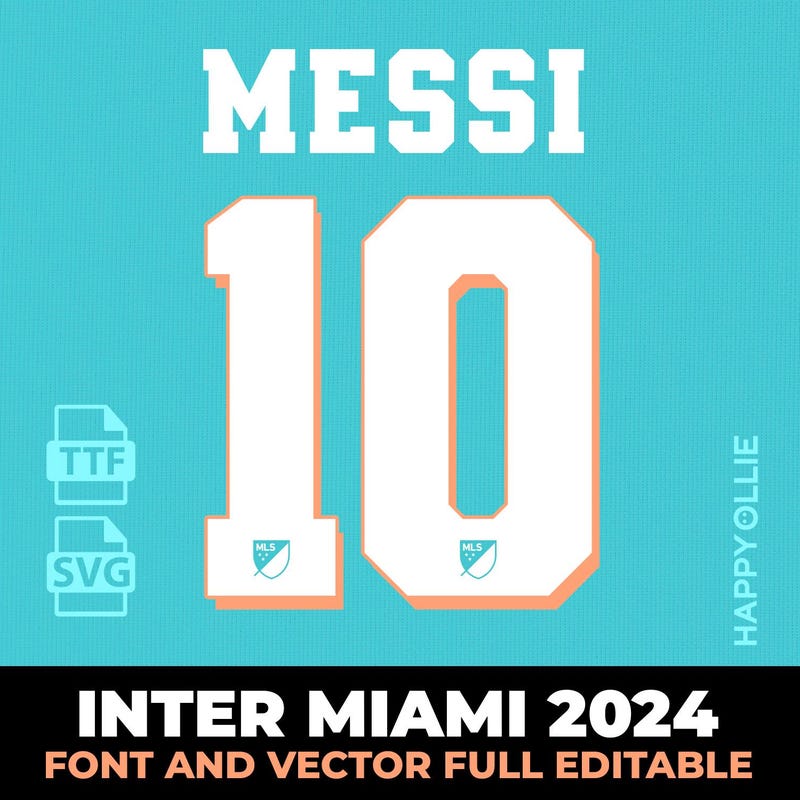 Messi Jersey Font - Etsy
