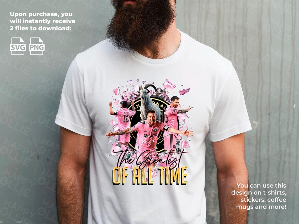 Lionel Messi Clip Art Digital Download PNG & SVG Illustration/printable ...