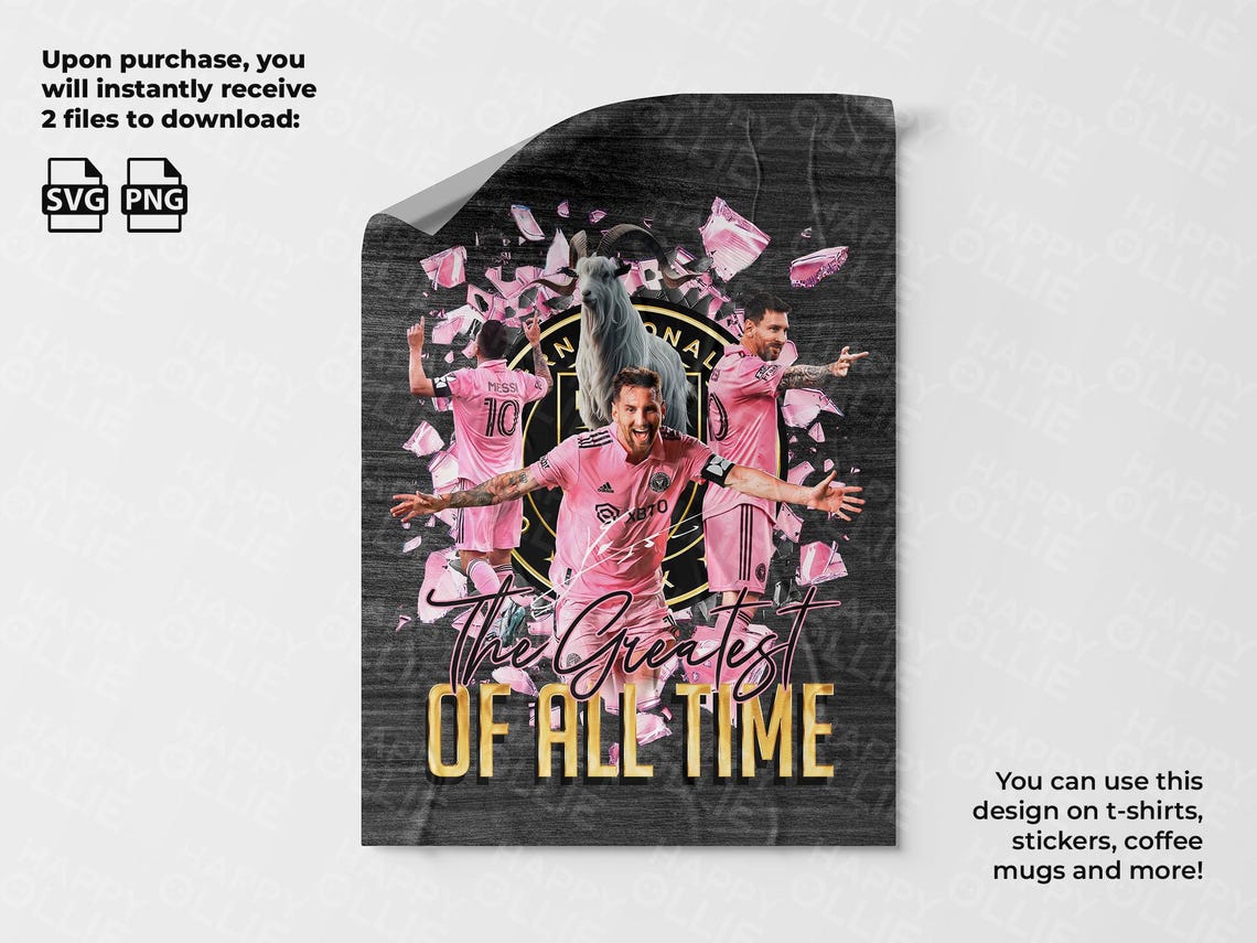 Lionel Messi Clip Art Digital Download PNG & SVG Illustration/printable ...