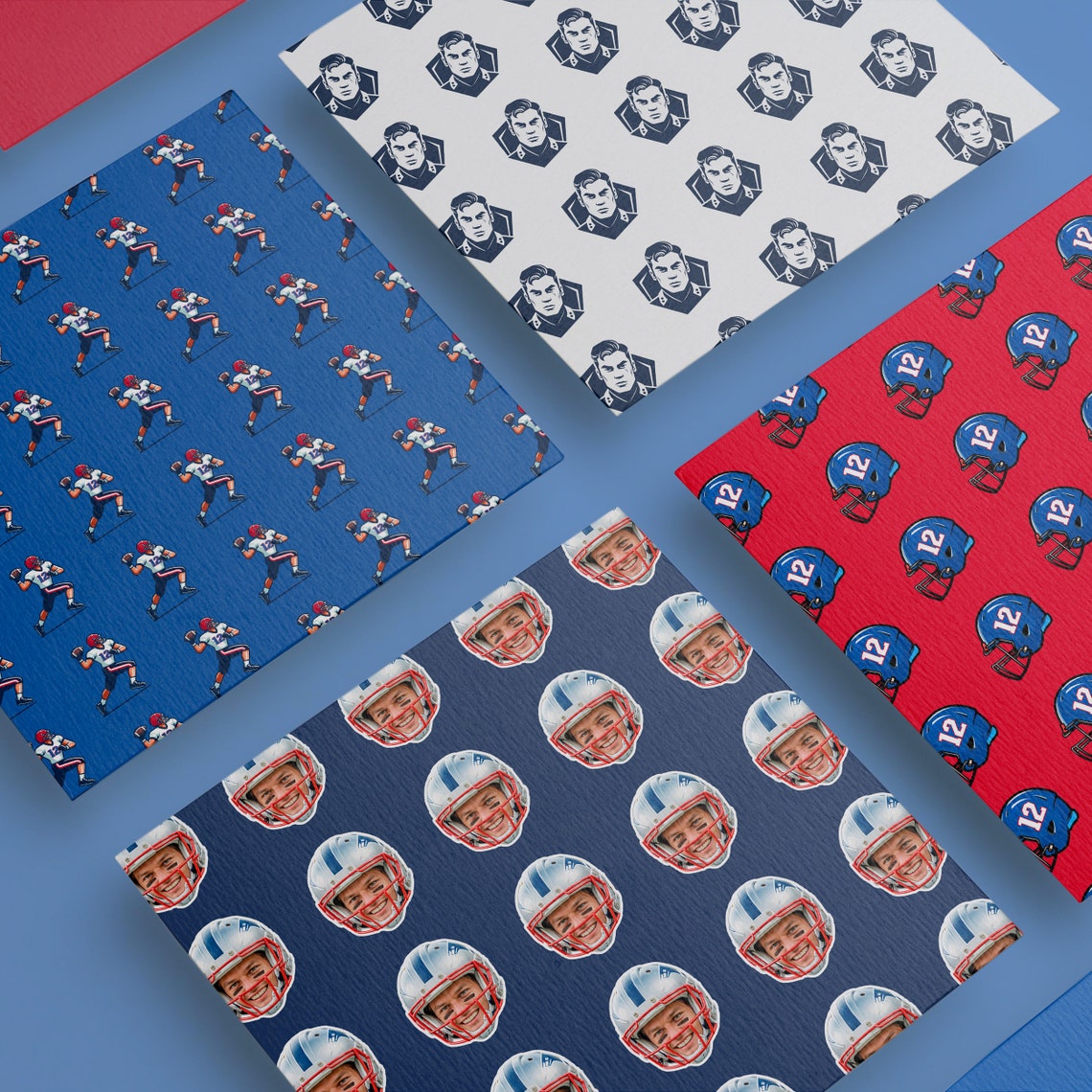 Tom Brady Digital Paper, Scrapbook Papers, Wallpaper, Football ...