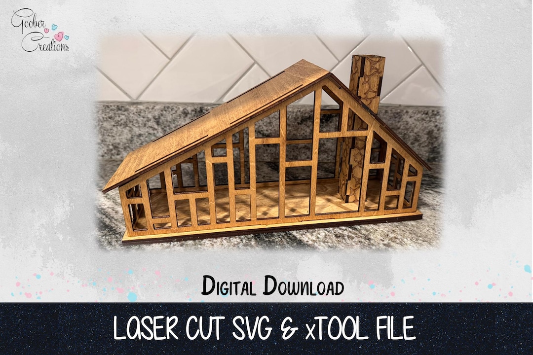Large Cabin - DIGITAL ******LASER CUT File Only****** Approx. Finish ...