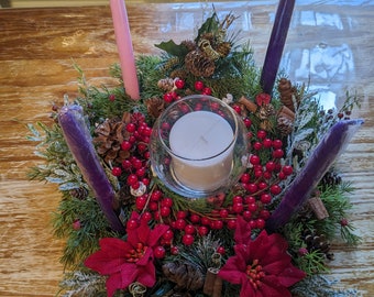 Printable Advent Wreath Banner Advent Decor Catholic Advent Wall Art ...