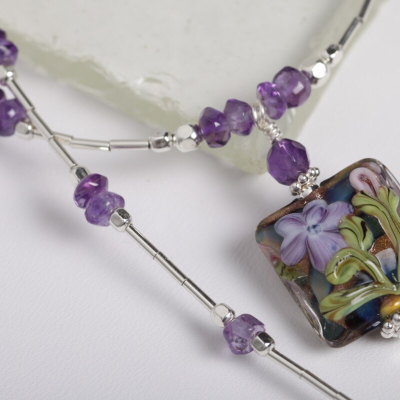 Lampwork Bead Necklace - Etsy