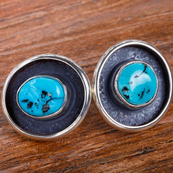 Shadow Box Turquoise Earrings - Etsy