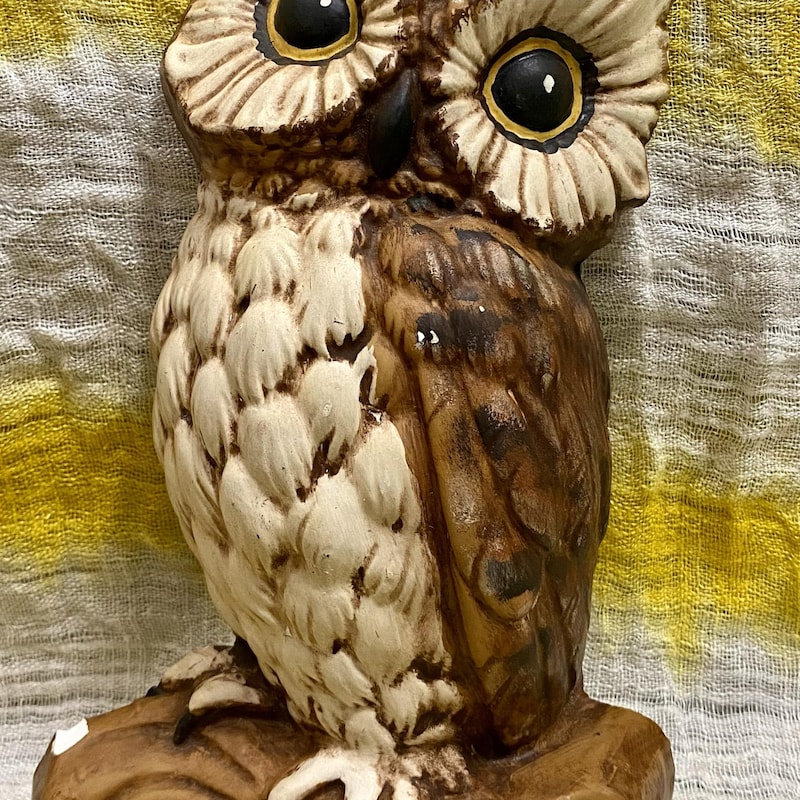 Ceramic Owl Lamp Vintage - Etsy
