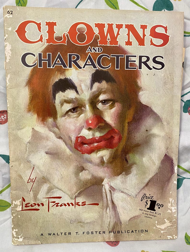 Vintage 1960s Clowns and Characters by Leon Franks How to Draw Book - Etsy