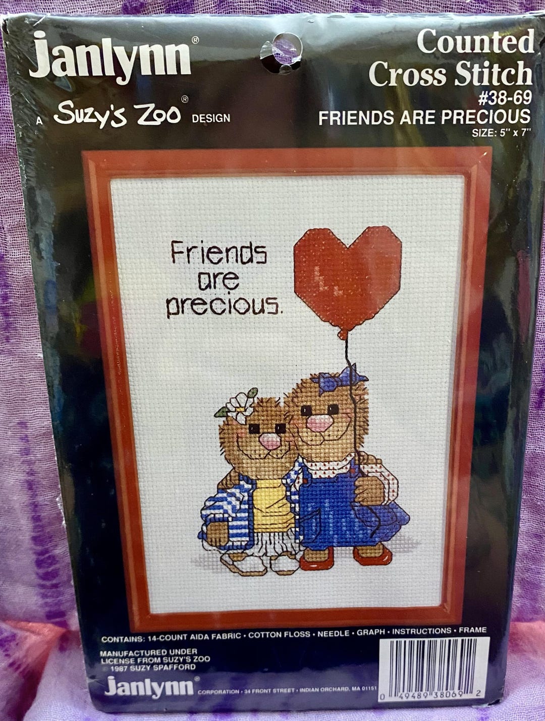 Suzy's Zoo Friendship Counted Cross Stitch Kit 1980's Vintage Complete ...