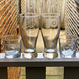 Sports Team Drinking Glasses | Beer Glasses | Etched Glasses | Whiskey ...