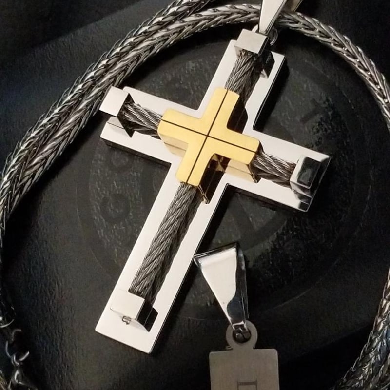 Large Cross Necklace - Etsy