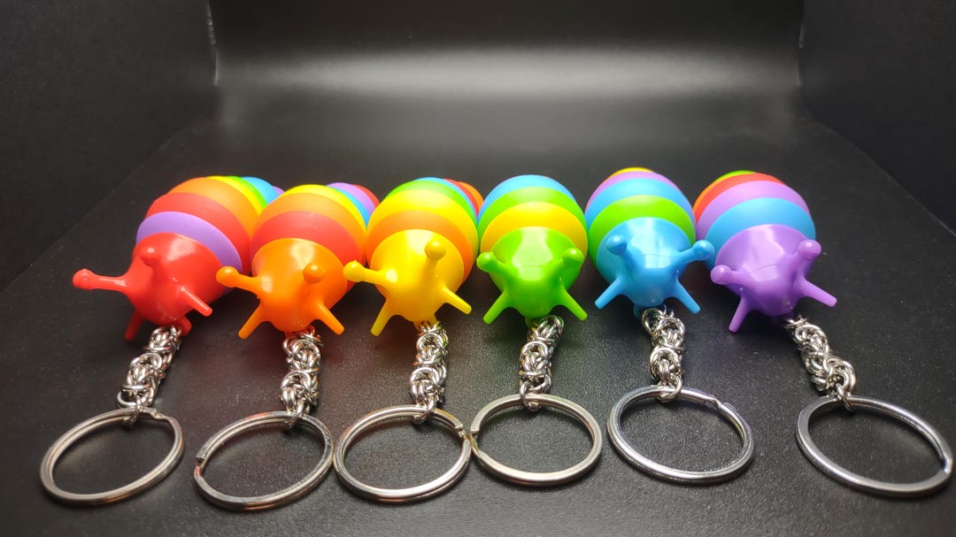 Chainmail Fidget Slug Keychain - Etsy