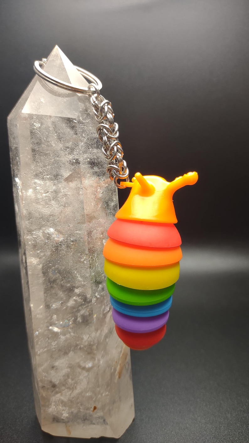 Chainmail Fidget Slug Keychain - Etsy