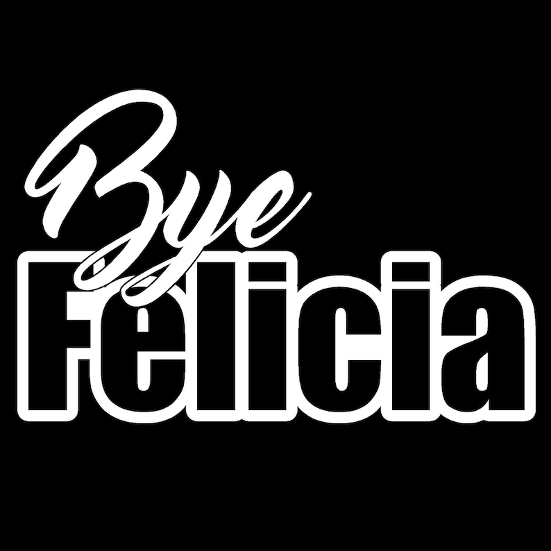 Bye Felicia V1 (2 Pack) 7" Vinyl Decal Window Sticker - Etsy