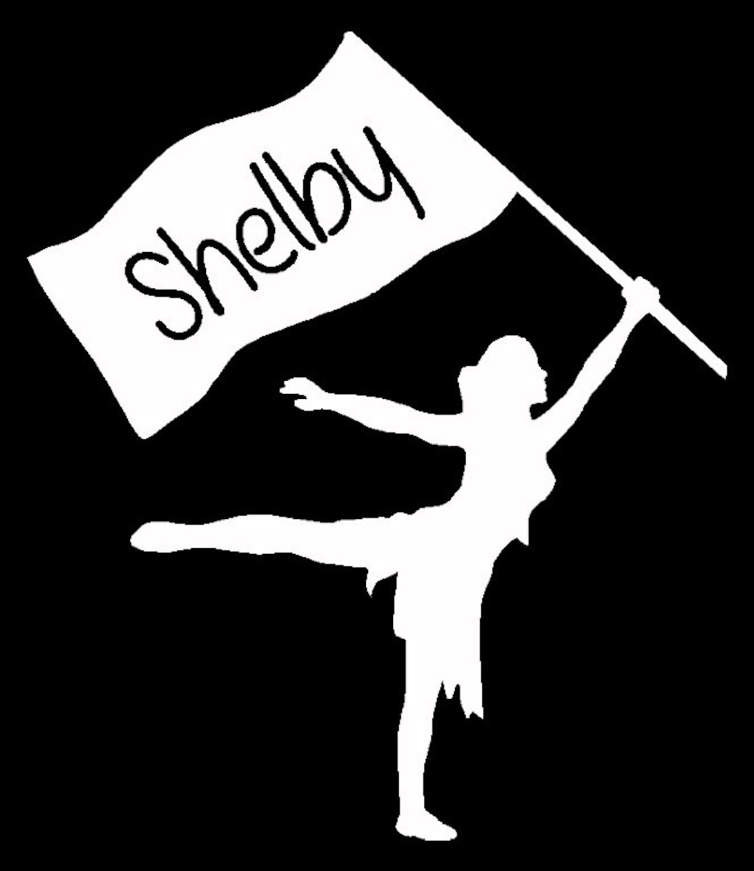 2-pack - Custom COLOR GUARD "add Name" Girl 4" Vinyl Decal Window ...