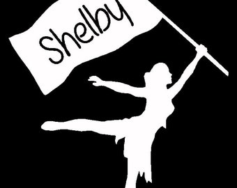 2 Pack COLOR GUARD Girl 4 Vinyl Decal Window Sticker | Etsy