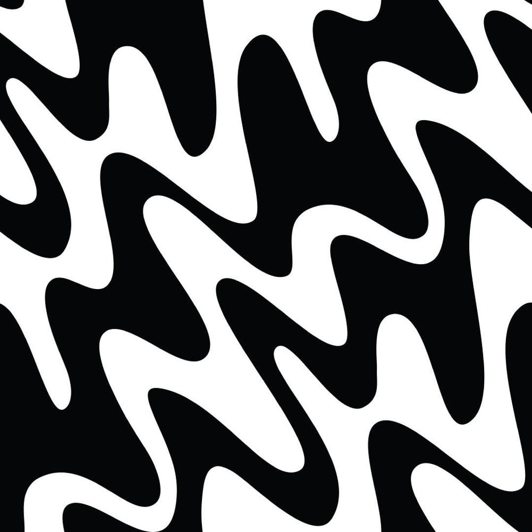 BW WAVY PRINT V1 Size: 8 X 8 Full Color Printed Sign Vinyl Sheet for ...