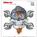 COOL MECHANIC Skull & Cross WRENCHES 321 (2 Pack) Size: 5" - Full Color ...