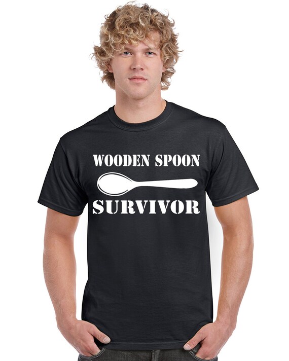 Stickerdad® Wooden Spoon Survivor T Shirt 100 Cotton Tee Etsy