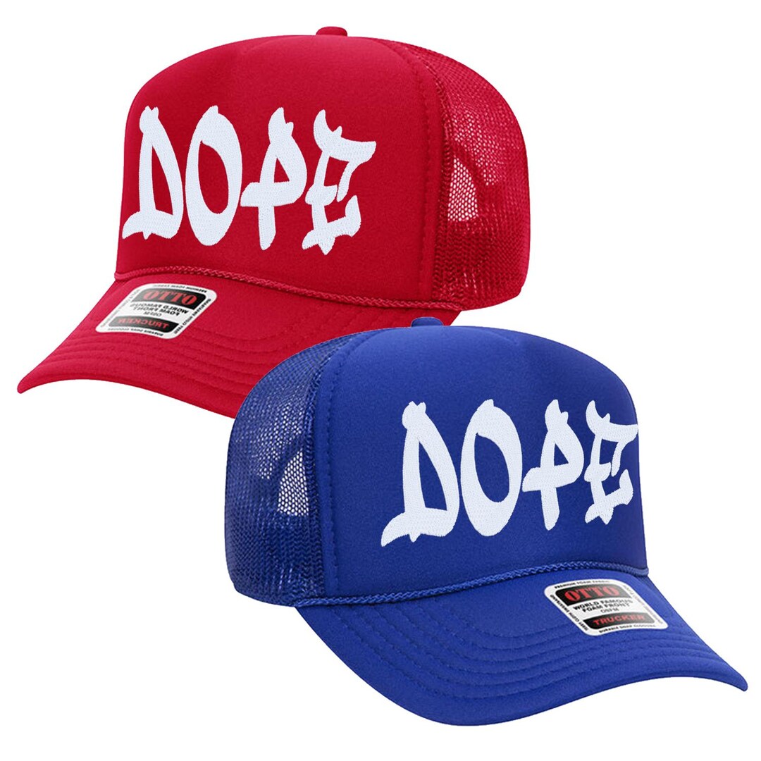 DOPE - Embroidered Foam Trucker Hat, 5 Panel Cap, Seamless Foam Front ...