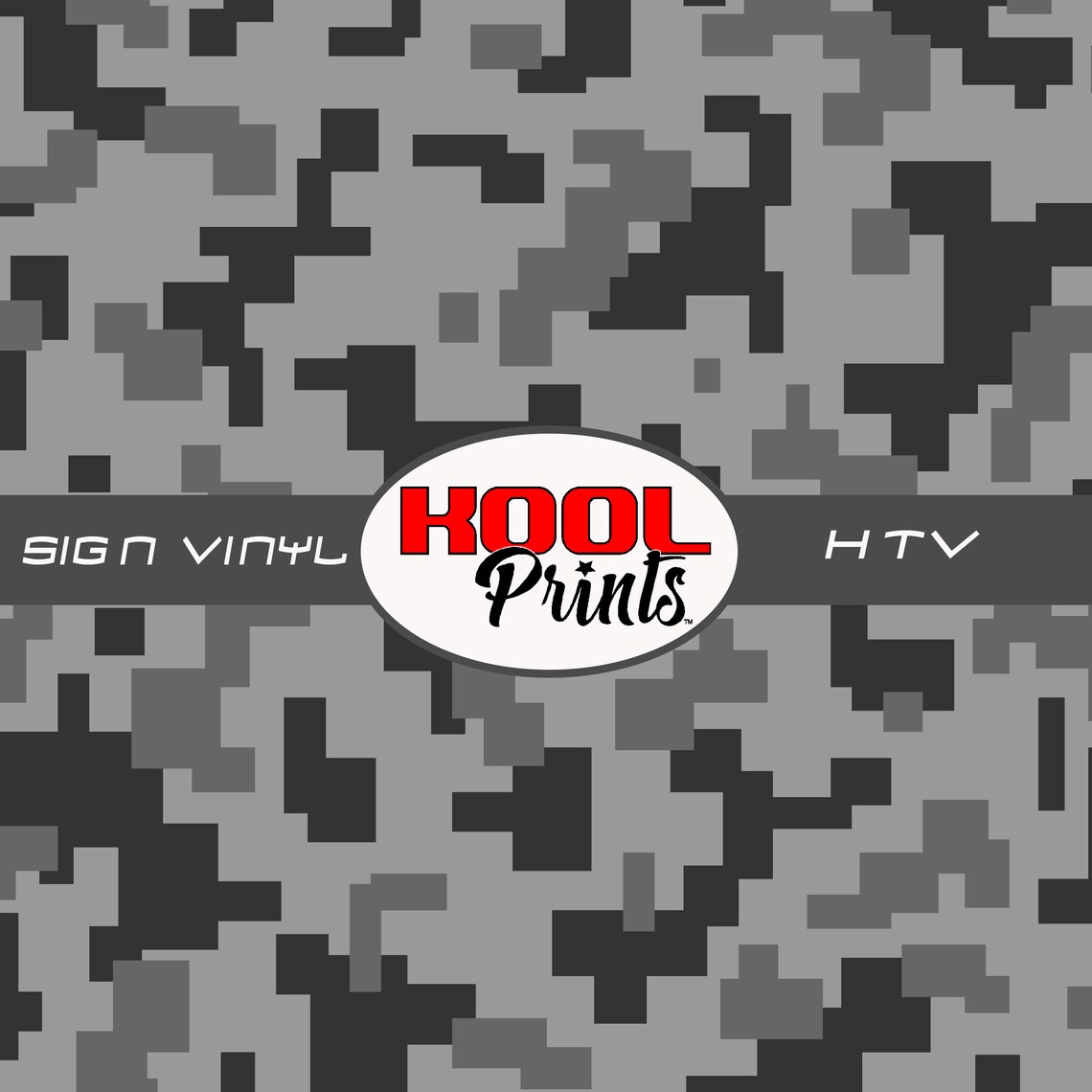 Kool Prints™ Gray Digi Camo 1246 Pattern Printed Vinyl - Etsy