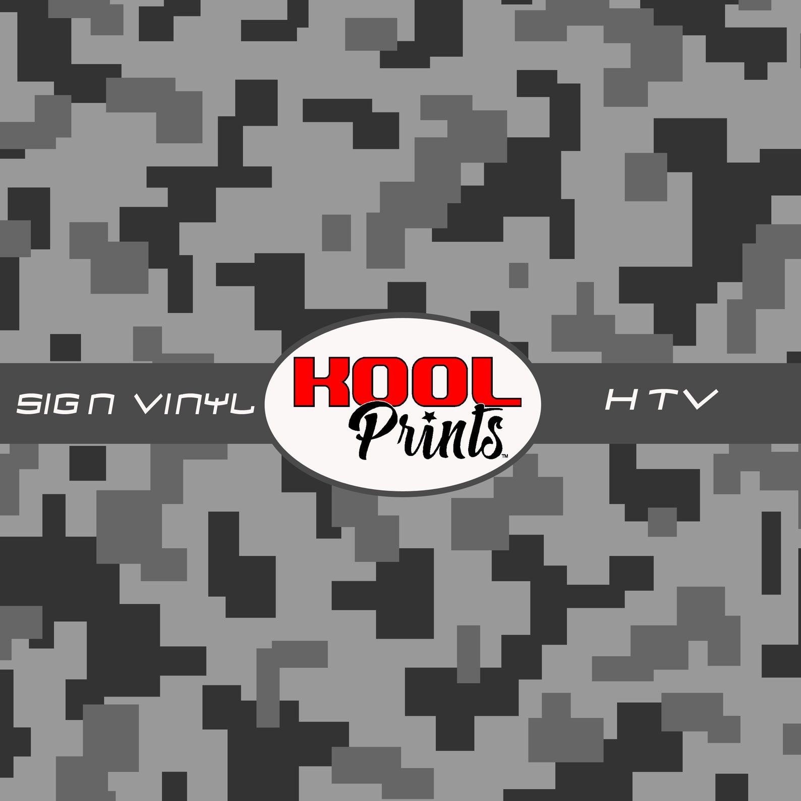 Kool Prints™ Gray Digi Camo 1246 Pattern Printed Vinyl, Printed ...