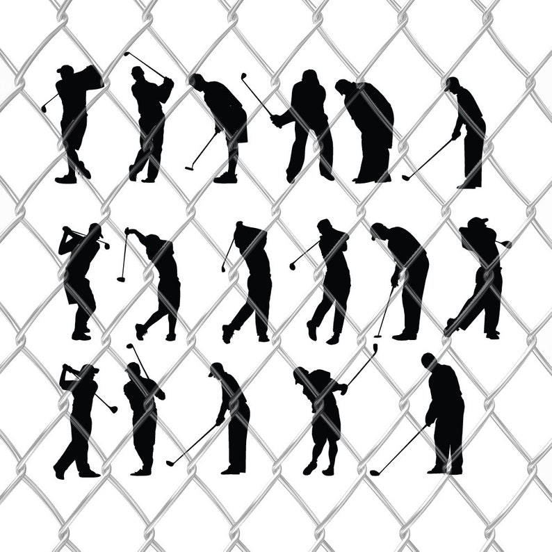 Golfer Silhouettes Vol. 1 SVG Cut File DXF Silhouette Studio - Etsy