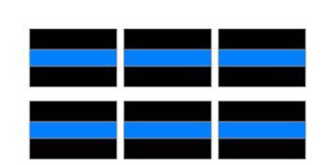 6 Pack - This Blue Line Police Support - Full Color Printed Vinyl Decal ...