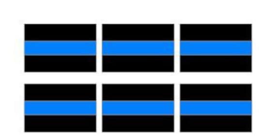 6 Pack This Blue Line Police Support Full Color Printed - Etsy