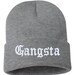GANGSTA Cuffed Embroidered Beanie Hat, Embroidered Gift, Dad, Man ...