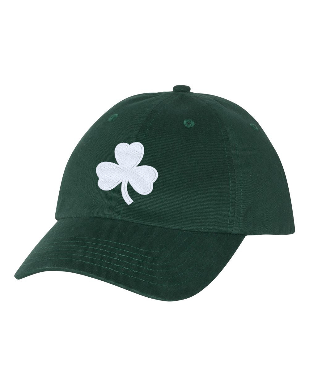 Embroidered 3 Leaf Clover Cap: Brushed Twill Unstructured Hat - Etsy