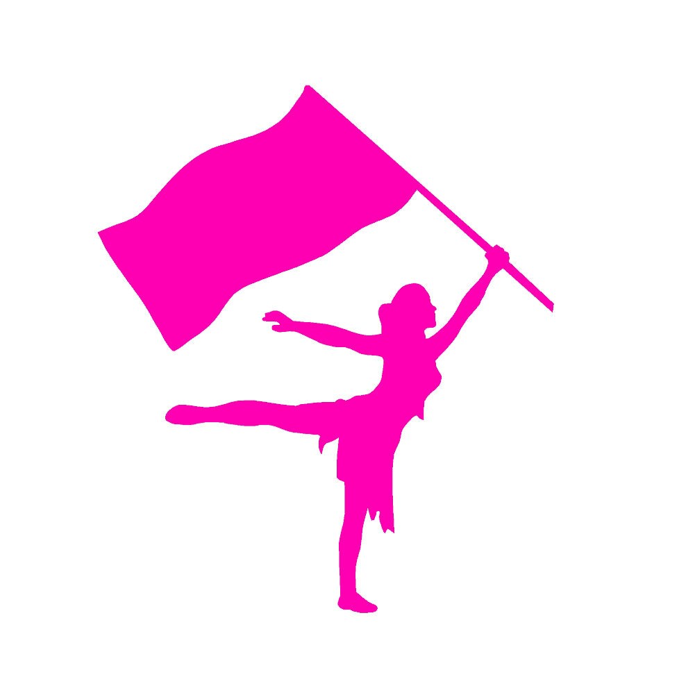 2 Pack - COLOR GUARD Girl 4" Vinyl Decal Window Sticker - Etsy