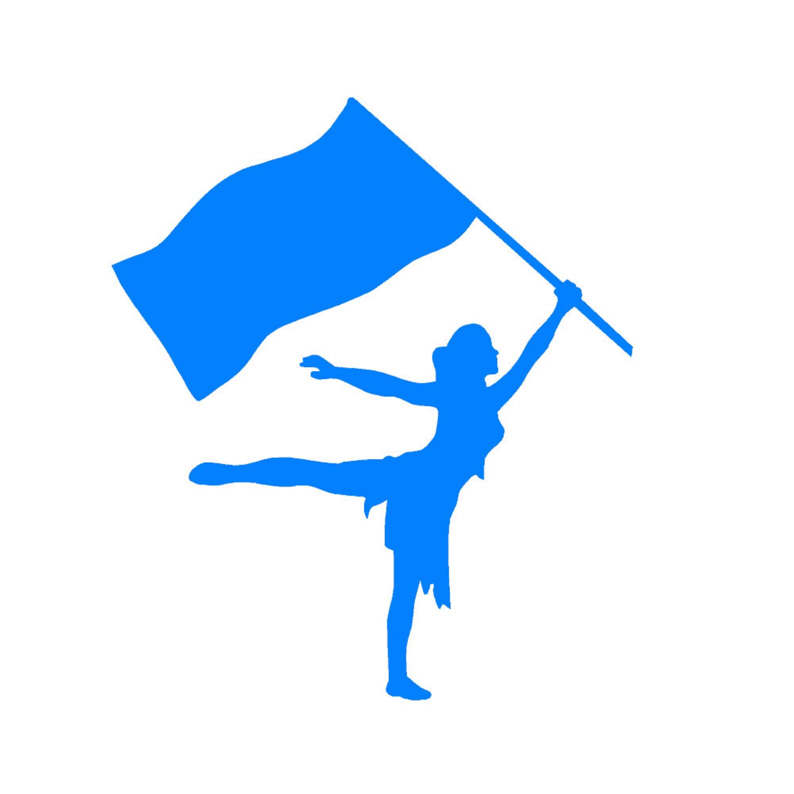 2 Pack - COLOR GUARD Girl 4" Vinyl Decal Window Sticker - Etsy