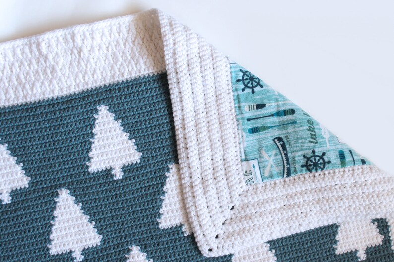 Crochet Alpine Tree Baby Blanket Pattern, Woods Nursery Chart (PDF ...