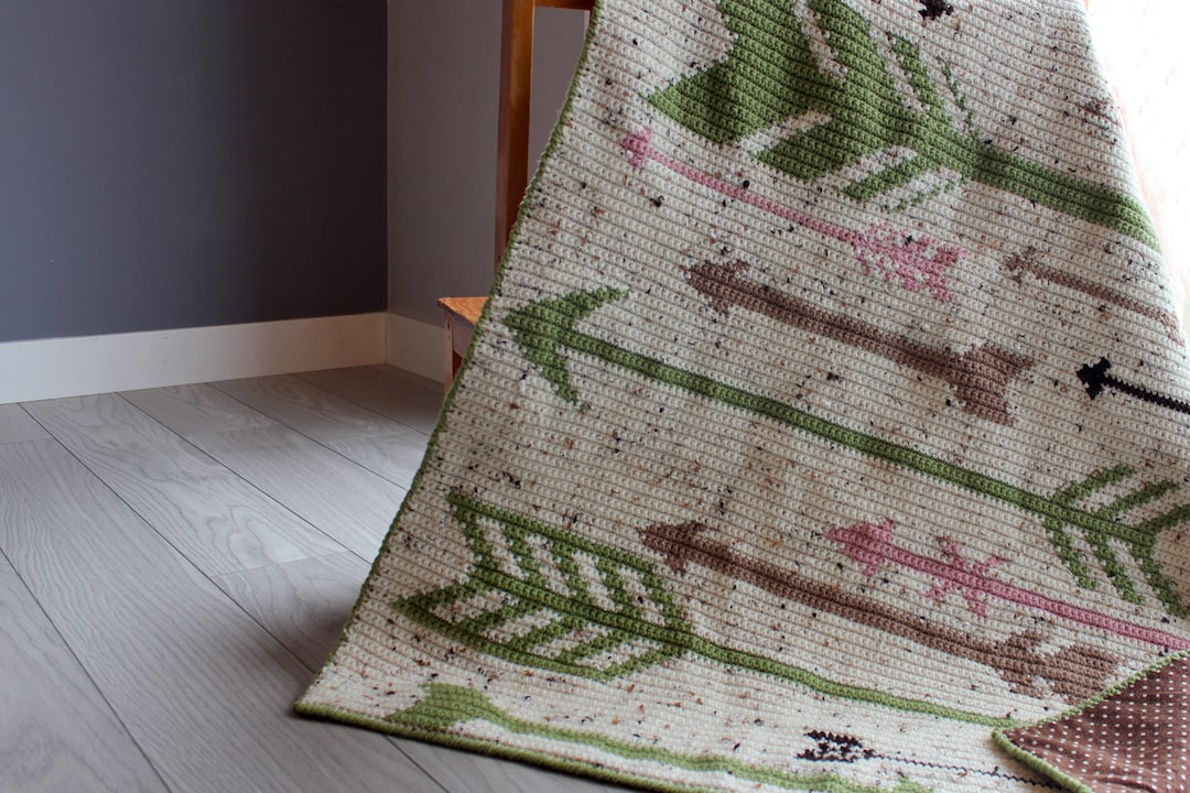 Wandering Arrows Baby Blanket, Crochet Arrow Blanket, Crochet Pattern ...