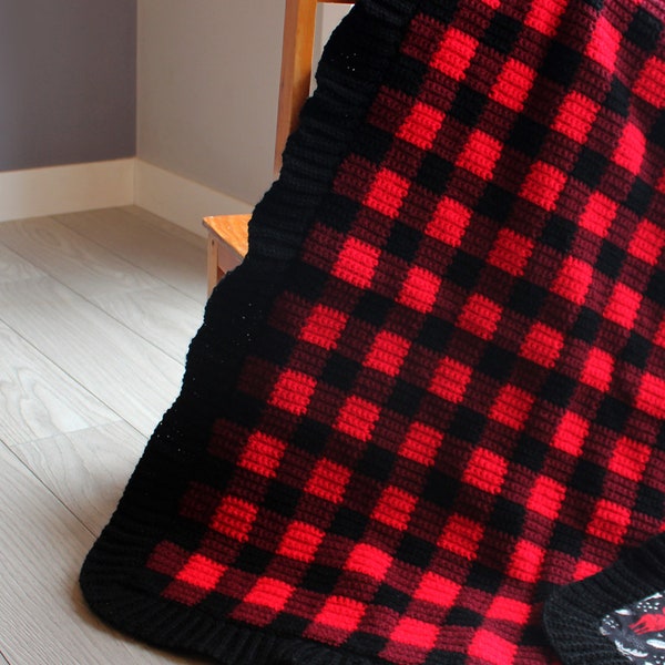 Crochet Buffalo Check Baby Blanket - Etsy