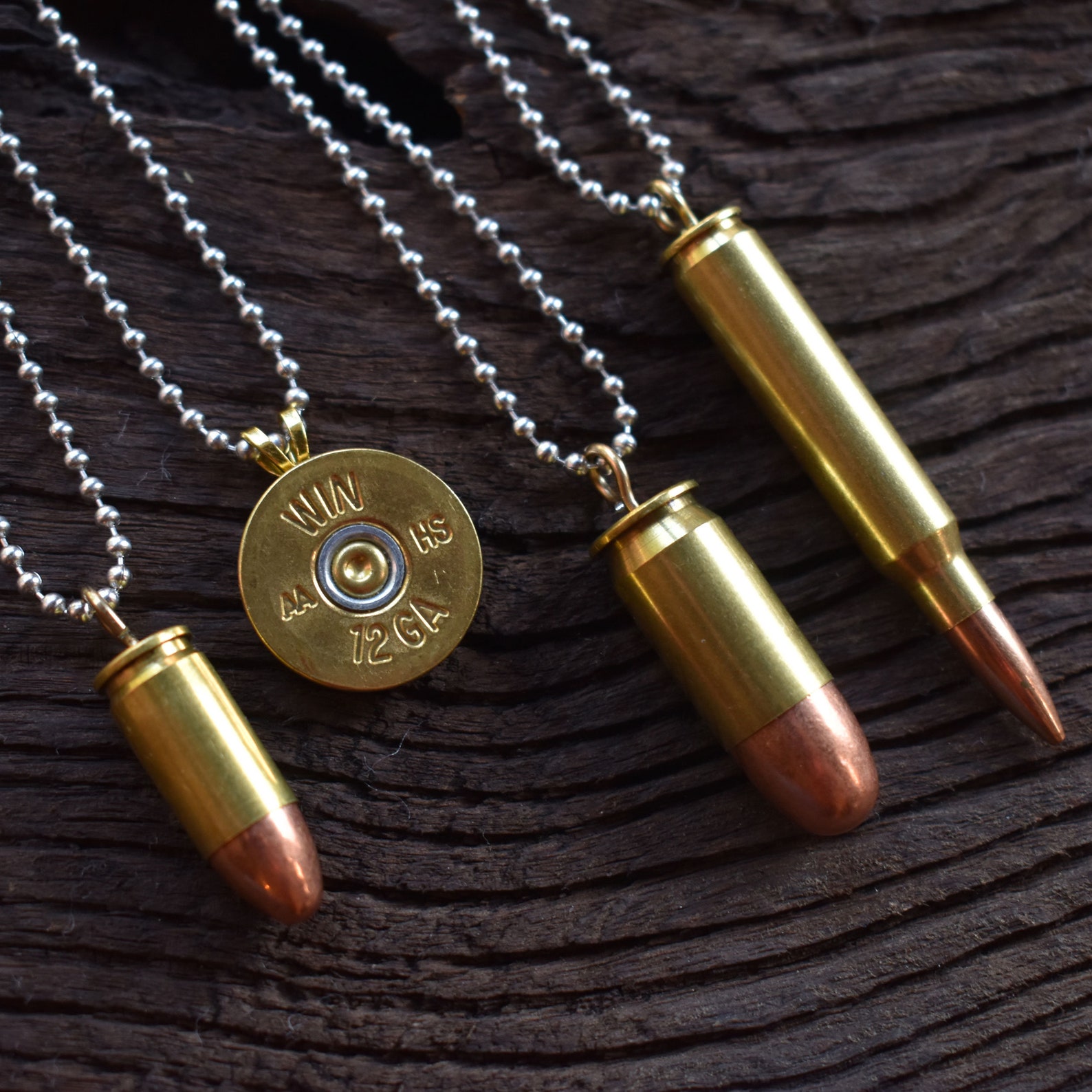 9mm .45 12-gauge or AR-15 Bullet Pendant Necklace BULK - Etsy