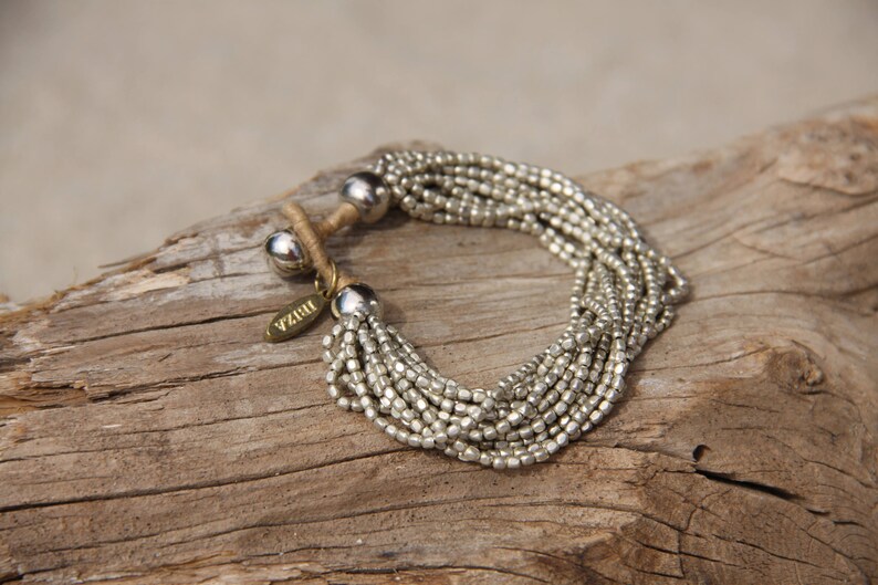 Stacking Bracelet Boho Wrap Bracelet Casual Silver Beaded - Etsy