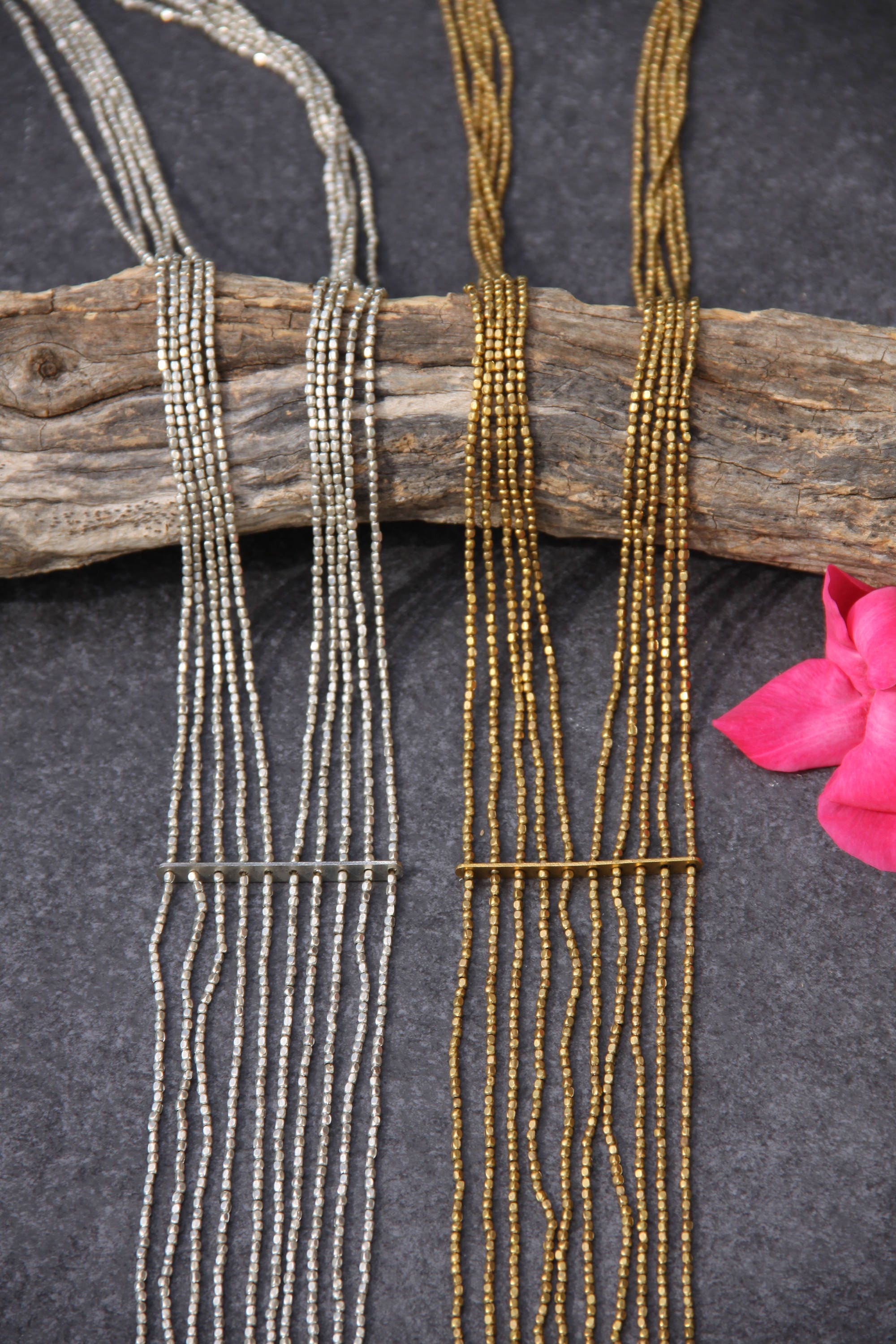 Multi Strand Boho Necklace Seed Beaded Necklace Statement | Etsy