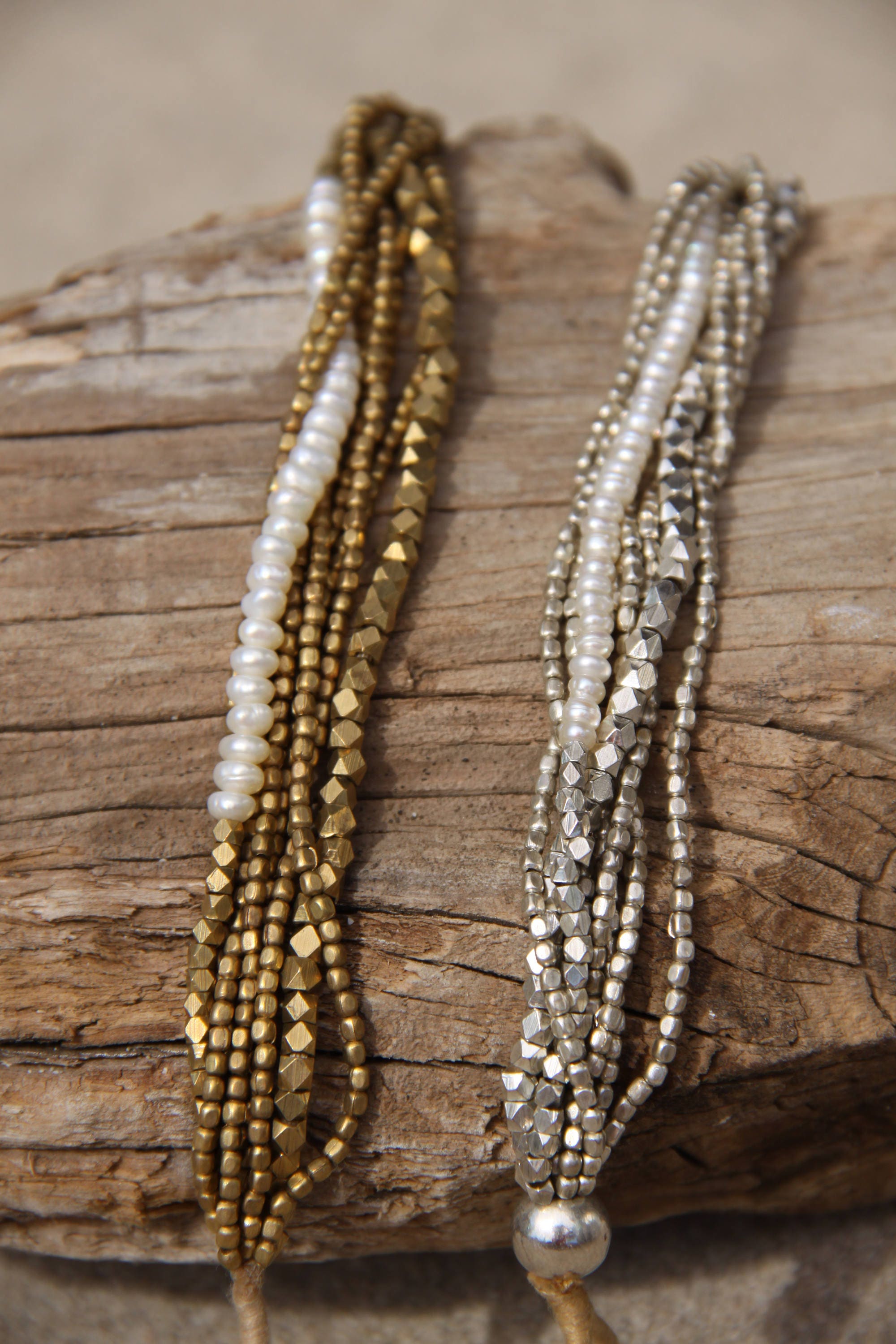 Stackable Bead Silver Bracelet Sweet Water Pearl Bracelet | Etsy