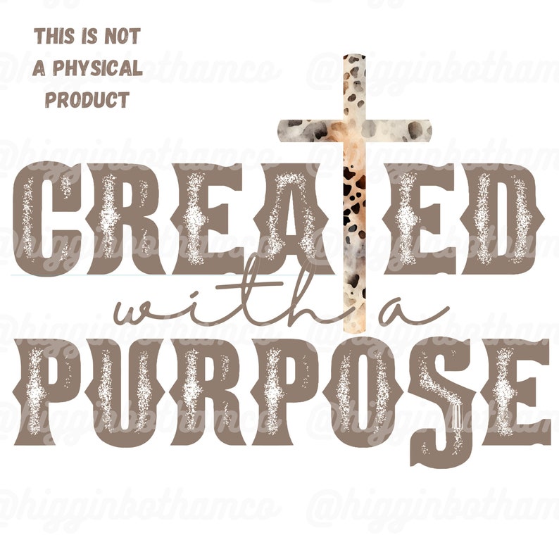 Christian Western Cowhide Cross PNG: Created With A Purpose (digital ...