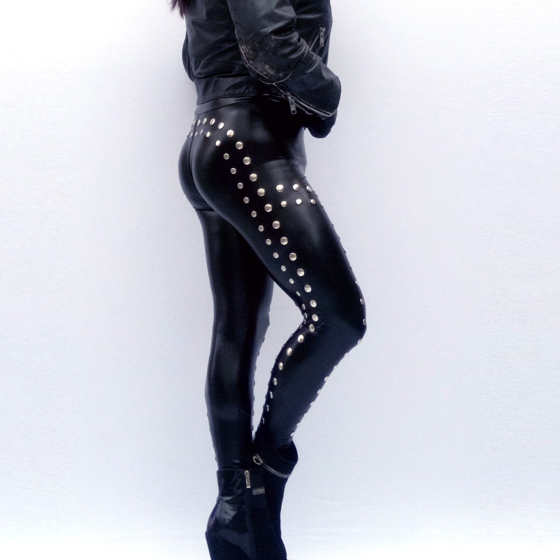 Leggings, Studded Leggings, Heavy Metal Clothes, Rock Clothing, Leather ...