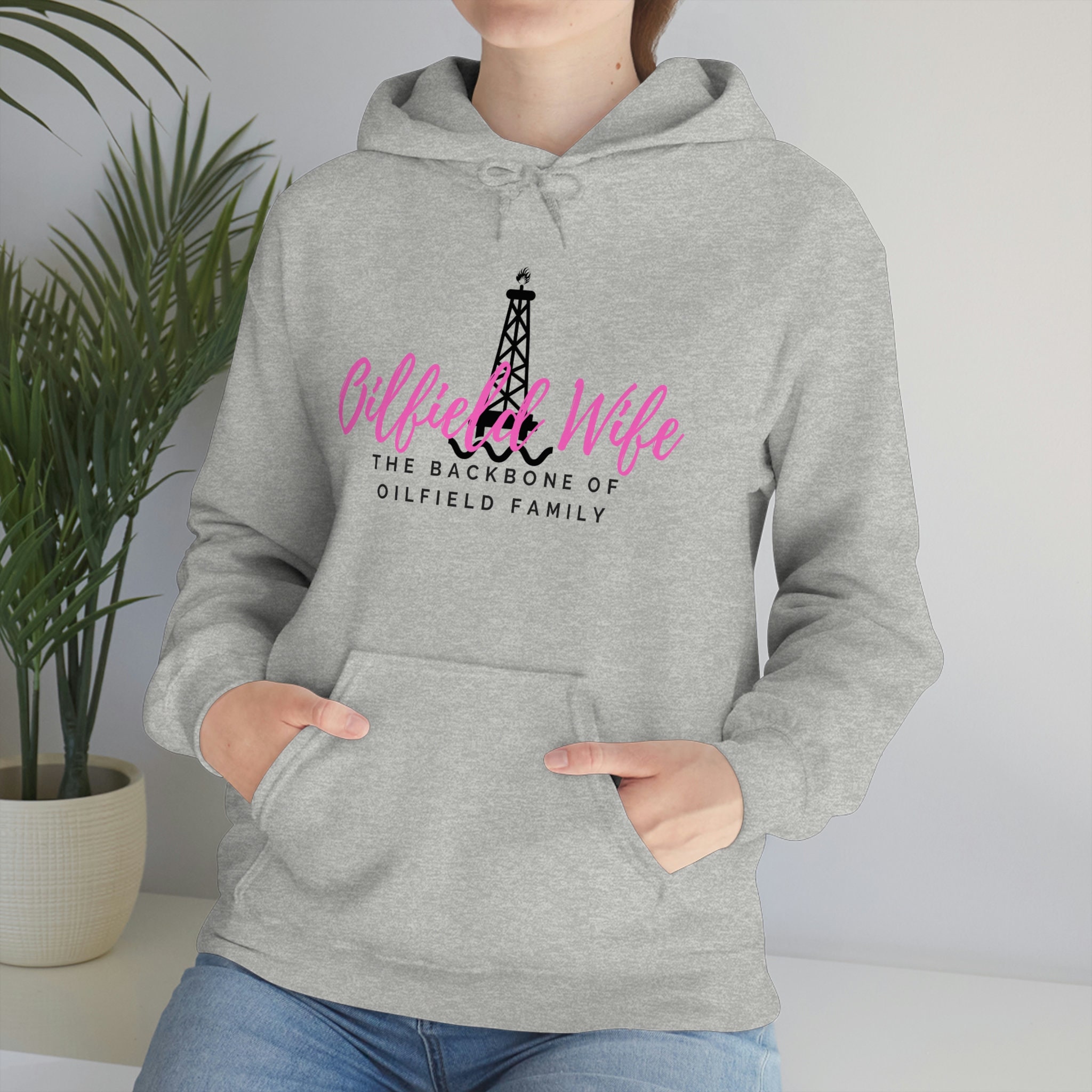Oilfield Wife Hoodie Oil Rig Hooded Sweatshirt Gift for Proud Pipeline ...