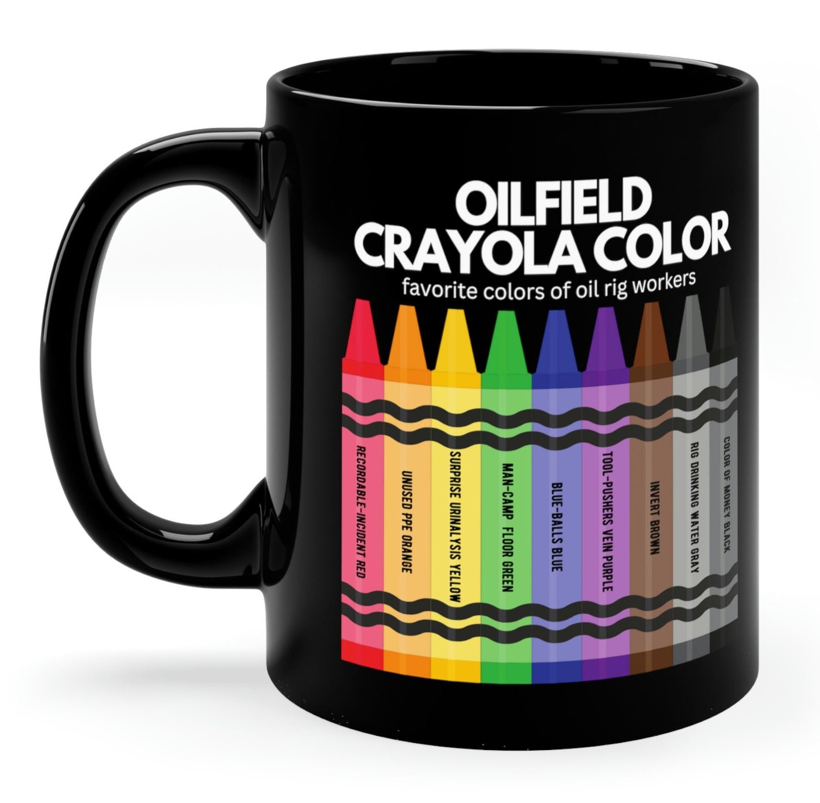 Oilfield Crayola Color Oil Rig 11 Oz Ceramic Mug,unique Offshore Coffee ...