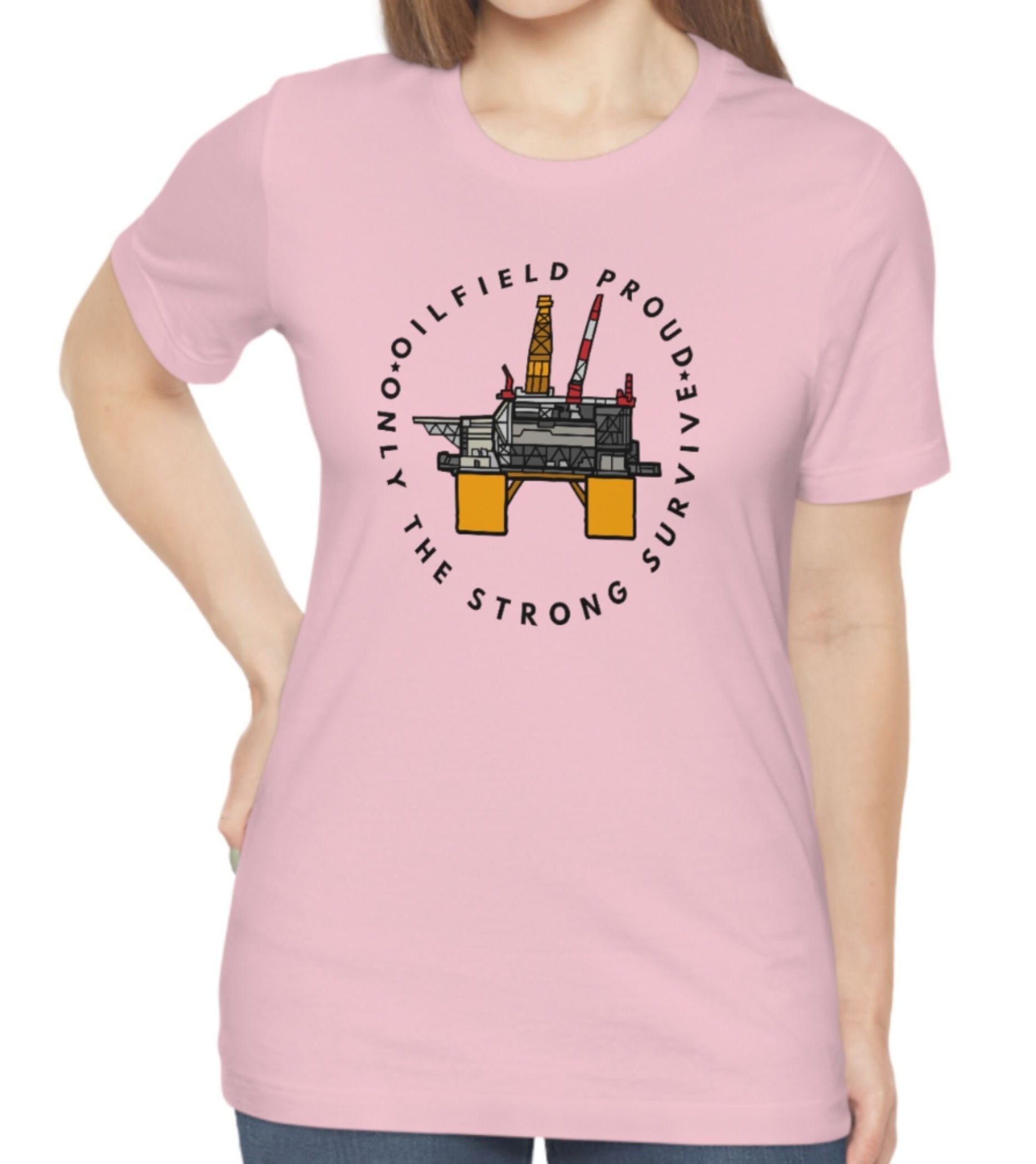 Oil Rig Tshirt,offshore Oil Rig,oil Drilling Rig,oilfield Strong,texas ...