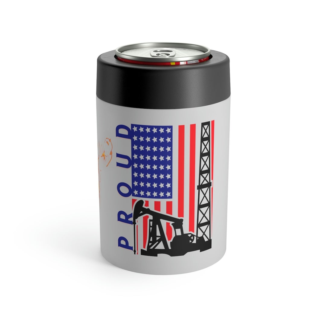Oilfield Can Holder,oil Rig Proud Worker Cooler,stainless Steel Gift ...
