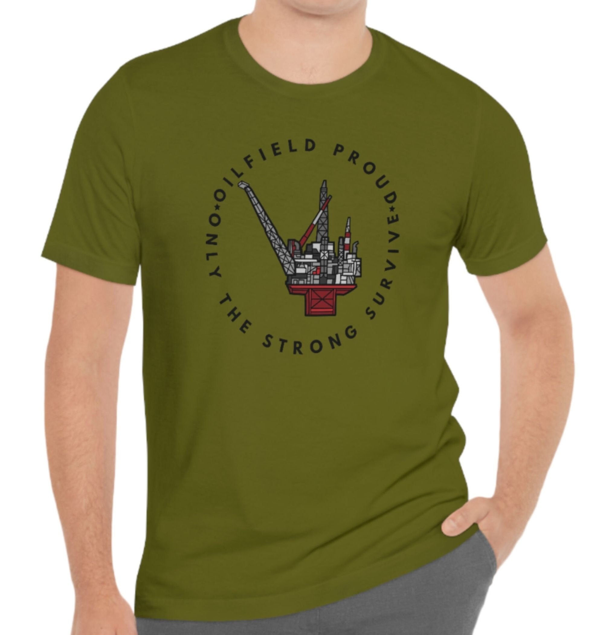 Oil Rig Tshirt,offshore Oil Rig,oil Drilling Rig,oilfield Strong,texas ...